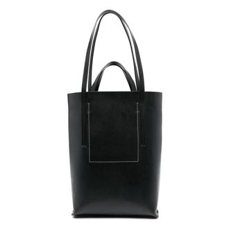 Rick Owens L&auml;ssige schwarze Leder-Tragetasche - - Bags - Damen - Schwarzk - ONE SIZE