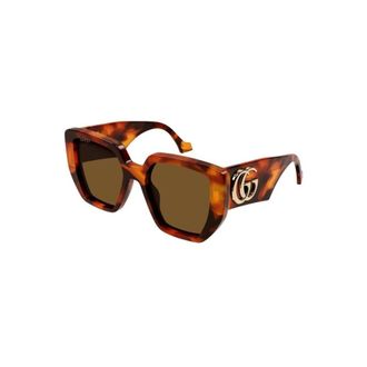 Gucci Oversized Square Sonnenbrille - - Accessories - Damen - Braun - 54 MM