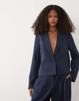 Vero Moda Eleganter, kurzer Blazer in Marineblau, Kombiteil