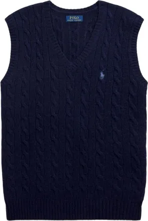 Polo Ralph Lauren Homme, Pulls, Bleu, Taille: XL Pull Bleu en Tricot Câblé