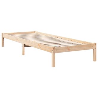 Generic Kleines Einzelbettgestell aus Massivem Kiefernholz - Stabile Sperrholzlatten, Ideal für Schlafzimmer (80 x 210 cm)