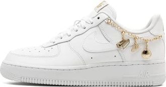 Nike Nike Femme Air Force 1 07 LX Chaussures De Basket, White White Metallic Gold Flt Gold, 38.5 EU