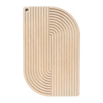 WYE Schneidebrett Holz gross massiv (ca. 40x30cm) - Design Holzbrett K&uuml;che FSC zertifiziert - auch als Servierbrett und Vesperbrett - LINES Serie