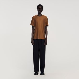 Sandro T-shirt effet piqu&eacute;