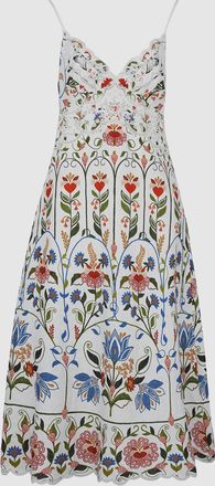 Farm Rio Robe Stitched Garden Off-White