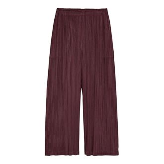 Issey Miyake Pleats Please Pants - - Trousers - Damen - Rot - L