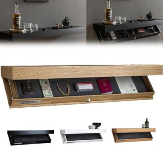 Generic Wandregal mit Geheimfach 40x24x7,2 cm - M&ouml;bel mit Geheimfach, unsichtbares Regal, wandregal mit Geheimfach aus Holz, verst&auml;rkt und robust f&uuml;r Wohnzimm