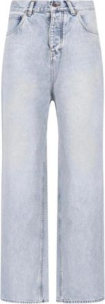 Balenciaga Distressed Wide-leg Jeans