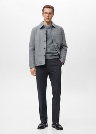 Mango Regular Fit-Baumwollhose marineblau - Herren - 40 - MANGO MAN