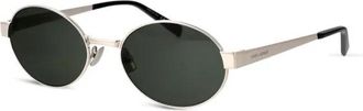 Saint Laurent Eyewear SL692 Oval Metal Sunglasses - Silver