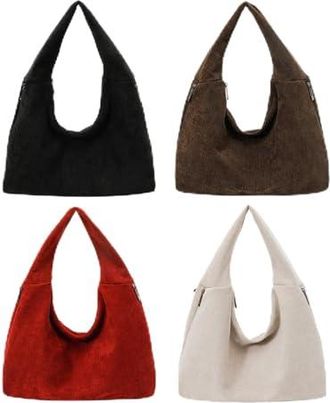 Generic Sac &agrave; main Hobo en tissu pour femmes, sac &agrave; bandouli&egrave;re de capacit&eacute; pour les voyages et le travail (noir)