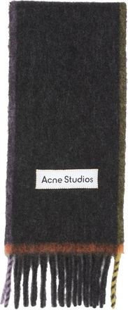Acne Studios Tücher & Schals - Fransenschal aus Mohairwolle - Gr. unisize - in Schwarz - für Damen