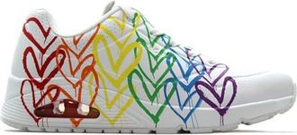 Skechers UNO-Full of Love Baskets pour Femme Blanc/Multicolore Taille 39 EU, Blanc Multicolore., 39 EU
