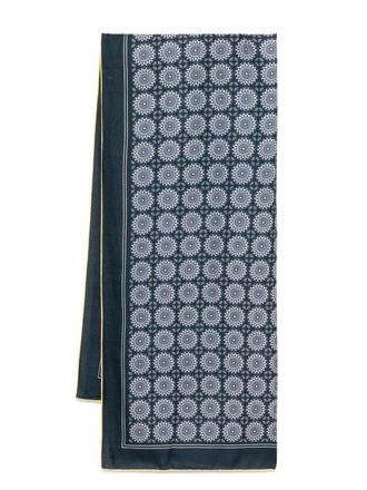 N.Peal écharpe Geometric Pashmina - Bleu