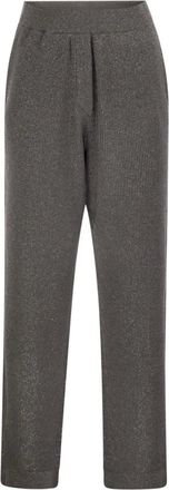 Brunello Cucinelli Femme, Pantalons, Gris, Taille: 36 FR Wide Pantalons
