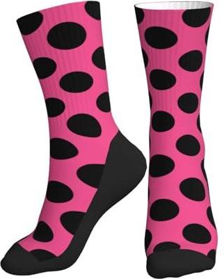 Generic Point Rose Vif Femme Homme Socquette DÉquipage Durabilité Chaussette De Course Chaudes Chaussette De Travail Pour Intérieur Extérieur Sport