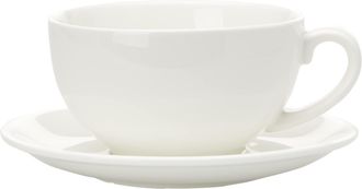 Maxwell & Williams Porzellan, Weiße Tasse und Untertasse Cappuccino Basic