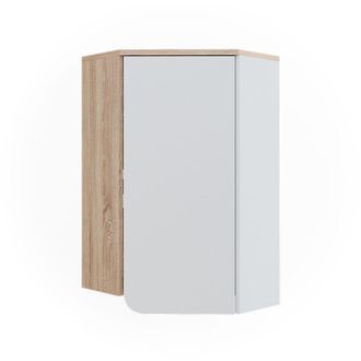 Vicco Armoire murale Karen, Sonoma/blanc, 50x75cm avec porte et compartiments ouverts, Vicco