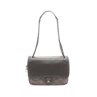 Chanel Pre-owned Sac bandouli&egrave;re matelass&eacute; en cuir dagneau - Femme - Pre-owned - Vert - Taille: ONE Size