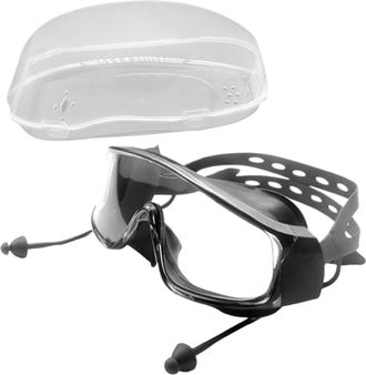 Generico Schwimmbrille mit Ohrst&ouml;pseln, Schwimmbrille mit Ohrst&ouml;pseln, Anti-Beschlag-Tauchbrille mit Silikon-Ohrst&ouml;pseln, Wassersportbrille f&uuml;r Erwachsene