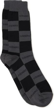 Iceberg Chaussettes &agrave; logo Jacquard - Homme - Sous-v&ecirc;tements - Multicolore - Taille: ONE Size