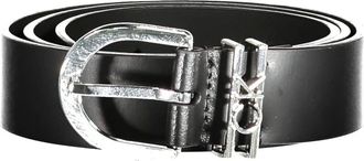 Calvin Klein Femme, Accessoires, Noir, Taille: 70 CM Leather Logo Belt