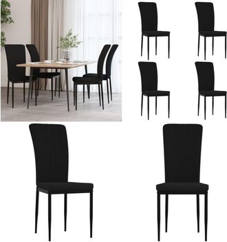 vidaXL Vidaxl - Chaises à manger lot de 4 Noir Velours - Chaise De Salle à Manger - Chaise De Cuisine - Fauteuil - Velours - Meuble De Salon - Home & Living