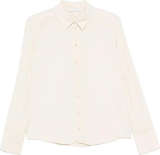 Patrizia Pepe Femme, Blouses et Chemises, Blanc, Taille: 44 FR Viscose Cr&ecirc;pe Shirt