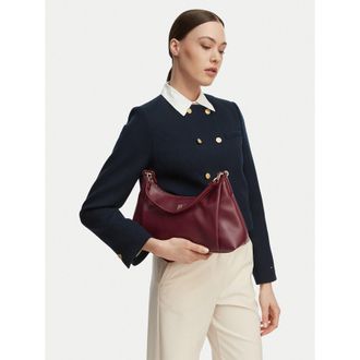Tommy Hilfiger Handtasche Tommy Hilfiger Th Essential Shoulder Bag AW0AW18374 Dunkelrot