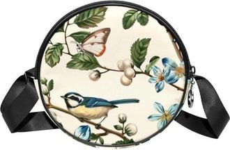 Generic Sac &agrave; bandouli&egrave;re rond pour femme, petit sac &agrave; bandouli&egrave;re avec fermeture &eacute;clair, bretelles r&eacute;glables, sac &agrave; main rond d&eacute;contract&eacute; pour femmes et fill