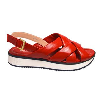 Pollini Flache Sandalen - - Shoes - Damen - Rot - 35 EU