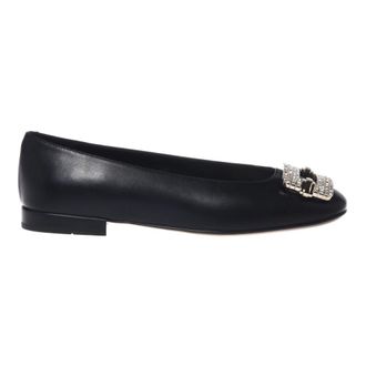 Baldinini Leder Ballerina - - Shoes - Damen - Schwarzk - 39 EU