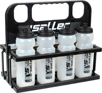 Saller Flaschenhalter Set inkl. 8 Trinkflaschen &raquo;sallerEntry&laquo; - transparent