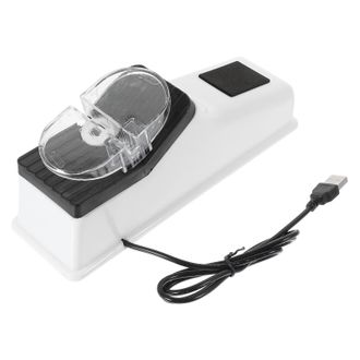 Lurrose Elektrischer Messerschärfer USB Küchenmesser Whetstone Schnellschleifer Stabile Rutschfeste Basis Effizient Polieren und Schärfen Kompakt und Tragbar 