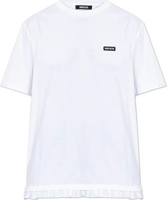 Rotate Rotate Birger Christensen, Femme, Tops, Blanc, Taille: 38 FR T-shirt oversize