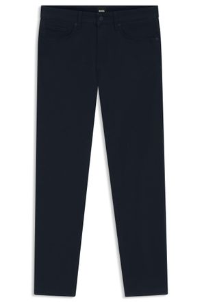 BOSS Herren P-Delaware5 Delaware Slim-Fit Hose aus geb&uuml;rstetem Satin Dunkelblau 34/32
