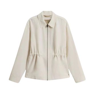 Woolrich Femme, Vestes, Beige, Taille: 40 FR Veste chemise en m&eacute;lange de lin