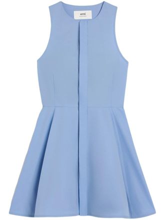 Ami robe courte sans manches &agrave; coupe &eacute;vas&eacute;e - Bleu