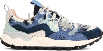 Flower Mountain Low-Top Sneaker - Multi-Textured Sneakers With Suede Overlays And Br - Gr. 36 (EU) - in Blau - für Damen