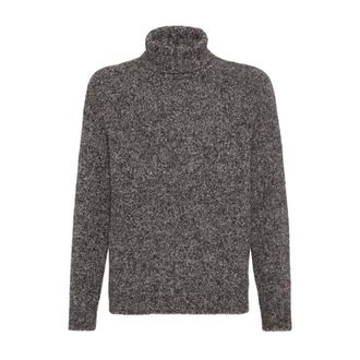 Brunello Cucinelli Pull &agrave; col roul&eacute; en alpaga chin&eacute; - Homme - Pulls - Gris - Taille: XL