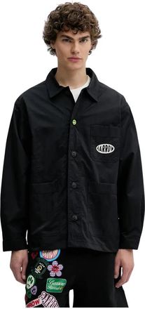 Barrow Logo Shirt Jacket - - Jackets - unisex - Schwarzk - M