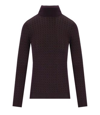 Elisabetta Franchi PULL &Agrave; COL ROUL&Eacute; MERLOT ELISABETTA FRANCHI