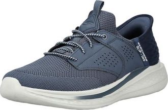 Skechers Homme Slade Caster Chaussures de Sport Slip ins, Bleu Marine, 48.5 EU