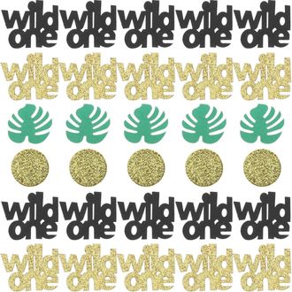 NUOBESTY NUOBESTY Geburtstag Konfetti Tropical Blatt Konfetti Satz aus Papier Party Tischdeko f&uuml;r Babyparty Kindergeburtstag Selbstgemacht Streudeko f&uuml;r Drinne