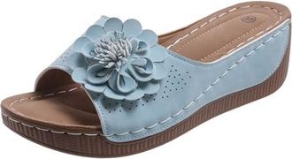 Generic Pantoufles orthop&eacute;diques pour femme - Talon compens&eacute; - Mules d&eacute;t&eacute; avec semelle int&eacute;rieure - Sandales de marche - Sandales &agrave; plateforme - Sandales soup