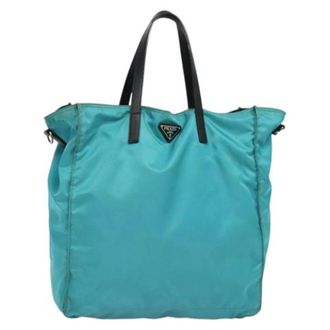 Prada Pre-owned Nylon sacs-prada - Femme - Pre-owned - Bleu - Taille: ONE Size