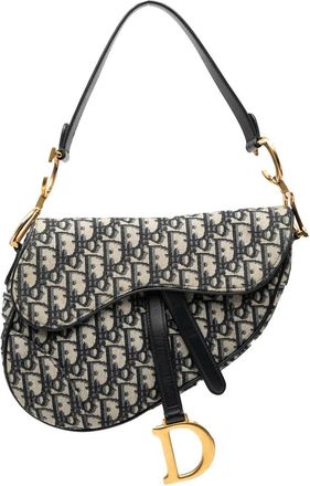 Dior Hobo Bags - Oblique Canvas Saddle Bag - Gr. unisize - in Blau - f&uuml;r Damen