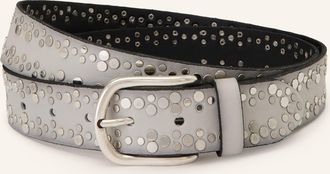 Vanzetti Lederg&uuml;rtel Mit Nieten grau