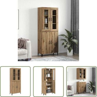 vidaXL Moderne Wohnzimmeridee - Highboard 2 pcs Artisan-Eiche Holzwerkstoff