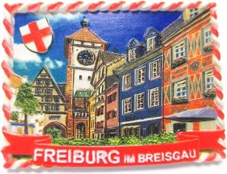 Generic Freiburg Magnet Breisgau Martinstor Schwabentor Poly Souvenir Germany (1256)